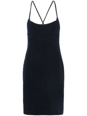 Chanel robe courte en tweed (1994) - Bleu