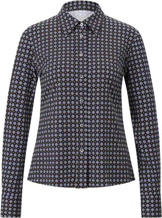 Caliban Slim-Fit Bluse mit Muster - - Blouses & Shirts - Damen - Blau - XS