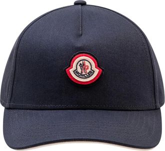 Moncler Casquette de baseball avec &eacute;cusson logo - Homme - Accessoires - Bleu - Taille: ONE Size
