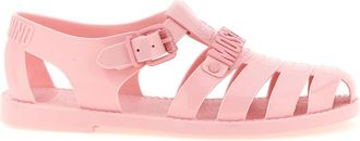 Moschino Femme, Chaussures, Rose, Taille: 37 EU Sandales Jelly avec Logo Lettr&eacute;