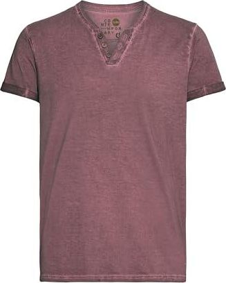 Solid SDTino Homme T-Shirt à Manches Courtes avec col en V 100% Coton Regular Fit, Taille:M, Couleur:Wine Red (0985)