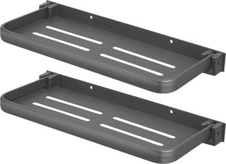 BESPORTBLE 2 St&uuml;ck Pack Faltbare Badezimmer Waschtischablagen aus Metall Wandklappregal ohne Bohren Platzsparendes Duschregal f&uuml;r Fliesenw&auml;nde Vielseitiges Aufbe