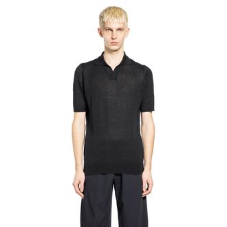 Lardini Cotton Linen Knit Polo