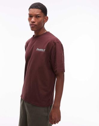 Wood Wood Double A By Wood Wood - Liam - T-shirt à logo - Marron chocolat