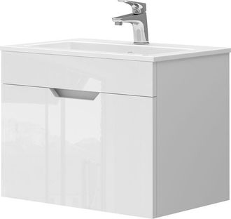 Vicco Badm&ouml;bel-Set Stefanie, Wei&szlig;, 2 Teile, Unterschrank 60 cm