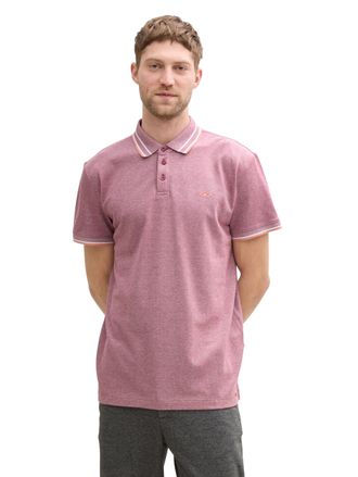 Tom Tailor Herren 1045629 Poloshirt, 37559 - Deep Red Two Tone, XXL EU