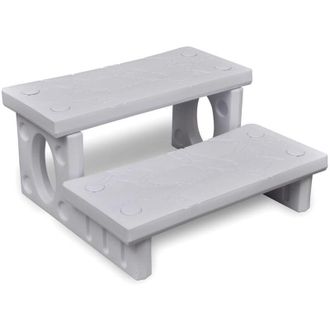 vidaXL Whirlpooltreppe Wei&szlig; Vidaxl