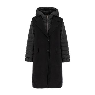 Moorer Eleganter 3-in-1 Mantel - - Coats - Damen - Schwarzk - S