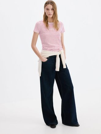 Mango T-shirt coton imprim&eacute; logo rouge - Femme - L - MANGO