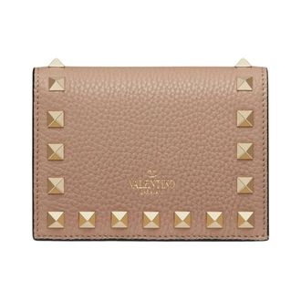 Valentino Garavani Femme, Accessoires, Rose, Taille: ONE Size Petit portefeuille Rockstud