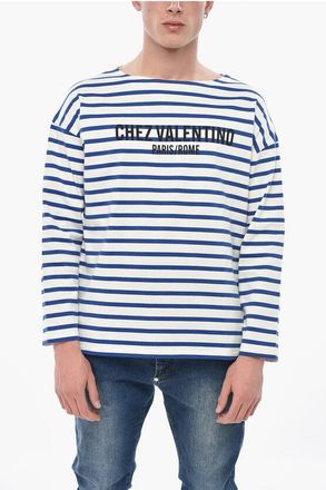 Valentino Two-Tone Striped Long-Sleeve T-Shirt size Xs