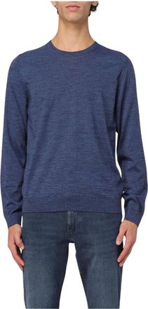 HUGO BOSS Homme, Pulls, Bleu, Taille: S Pull en maille à manches longues