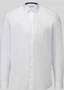 Jake*s Slim Fit Businesshemd mit abgerundetem Saum