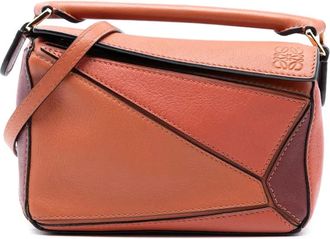 Loewe 2020 Mini Tricolor Calfskin Puzzle satchel - Orange
