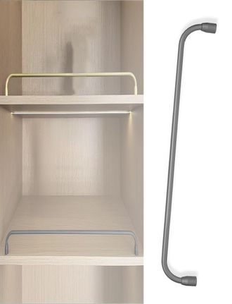 Generic Metalllichtbogenzaun, Schrank-Rundrohr-Leitschiene, dekorative Stange, multifunktionale Metallbeschl&auml;ge for den privaten und gewerblichen Gebrauch(Gra