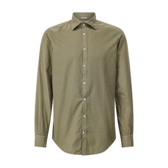 Massimo Alba Baumwollhemd Genova mit Streifen