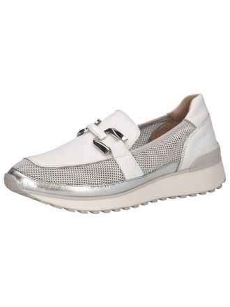 Caprice Damen Slipper mit Plateau Sportlich, Wei&szlig; (White/Silver), 39 EU