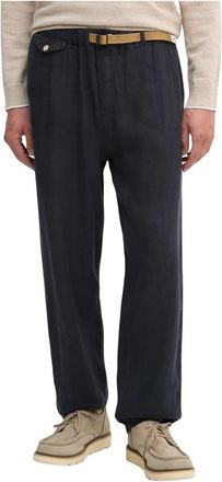 Aeronautica Pantalon Droit en Lin - Homme - Pantalons - Bleu - Taille: 2XL