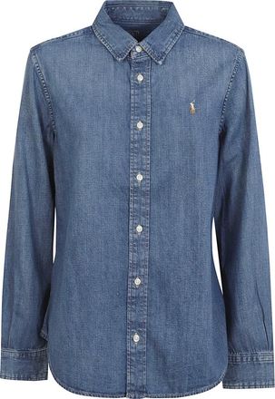 Ralph Lauren Femme, Chemises, Bleu, Taille: 34 FR Denim Chemises