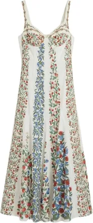 Farm Rio Farm Rio, Femme, Robes, Blanc, Taille: 42 FR Robe Midi Fruit Beauty