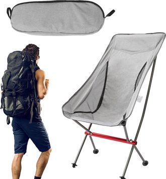 Generico Campingstuhl, faltbar, platzsparender Wandersitz, f&uuml;r Camping, Wandern, Picknick, Terrasse, Balkon, Garten, Rucksacktouren und Bereich