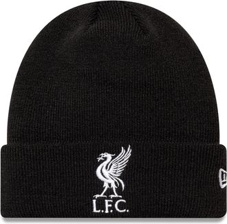 New Era Winterm&uuml;tze Liverpool FC schwarz Fu&szlig;ball Accessoire Beanie Reds Teamlogo umgeschlagener Saum - One-Size