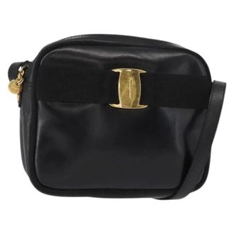Ferragamo Pre-owned Leder-Umh&auml;ngetasche - - Pre-owned - Damen - Schwarzk - ONE SIZE