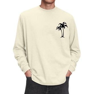 Generic T-shirt &agrave; manches longues pour homme, t-shirt surdimensionn&eacute; imprim&eacute; &agrave; manches longues, t-shirt d&eacute;t&eacute; l&eacute;ger, col rond, t-shirt &agrave; manches longues, t-shi