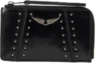 Zadig&Voltaire Femme, Accessoires, Noir, Taille: ONE Size Zv Card Vintage Patent Studs