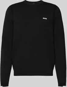 HUGO BOSS Regular Fit Strickpullover aus reiner Baumwolle Modell EVER-X