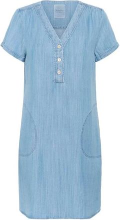 Part Two Femme, Robes, Bleu, Taille: 36 FR Robe en jean bleu clair &agrave; col en V