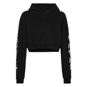 Philipp Plein Femme, Sweatshirts et sweats &agrave; capuche, Noir, Taille: 44 FR Hooded SweaT-shirt Gothic Plein