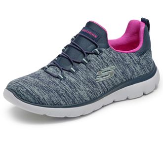 Skechers Damen Summits Quick Getaway Sneaker, Navy Pink, 37 EU