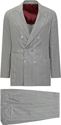 Brunello Cucinelli Homme, Costumes, Gris, Taille: XL Costume Crois&eacute;