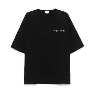 Alexander McQueen Exploded Logo Print T-shirt - - Tops - Herren - Schwarzk - L