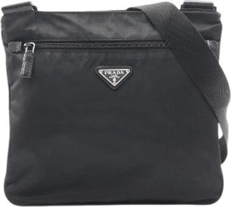 Prada Sac bandouli&egrave;re Tessuto Saffiano Pre-owned - Femme - Pre-owned - Noir - Taille: ONE Size