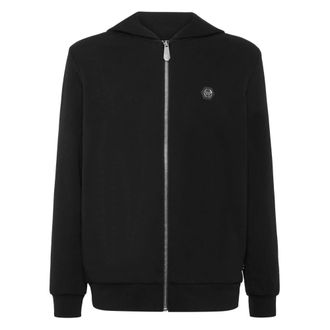 Philipp Plein Homme, Sweatshirts et sweats &agrave; capuche, Noir, Taille: XL Fleece Zip Sweat &agrave; capuche Skull America