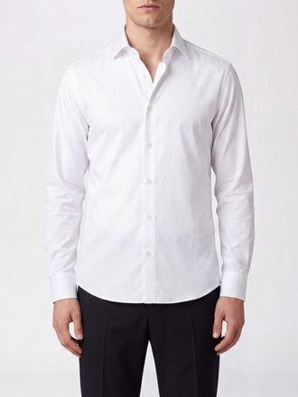 Ermenegildo Zegna Chemise de soir&eacute;e slim fit en popeline de coton &agrave; col fran&ccedil;ais