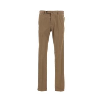 PT01 Pt01, Homme, Pantalons, Brun, Taille: 3XL Pantalon Chino Slim en Gabardine