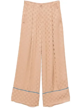 Merci pantalon de tailleur à pois - Marron