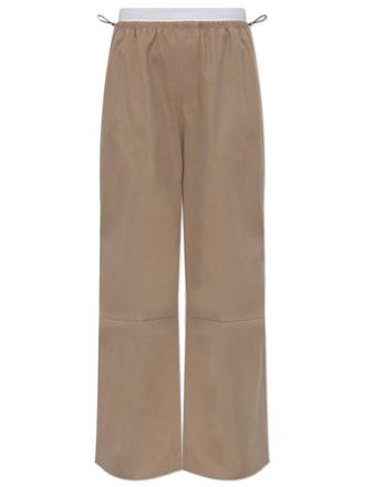 Alexander Wang Double Layer Cotton Trousers - Beige