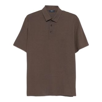 Herno Homme, Tops, Brun, Taille: S Polo en jersey cr&ecirc;pe