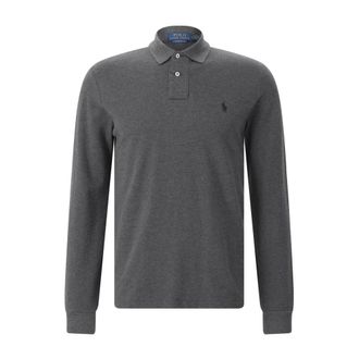 Polo Ralph Lauren Langarm-Poloshirt - - Tops - Herren - Grau - S