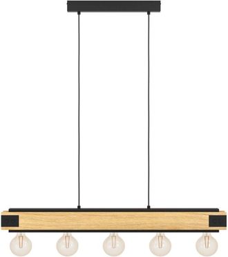 Eglo Eglo - Pendelleuchte Layham schwarz-braun 96 x 8,5 cm E27 Pendelleuchte