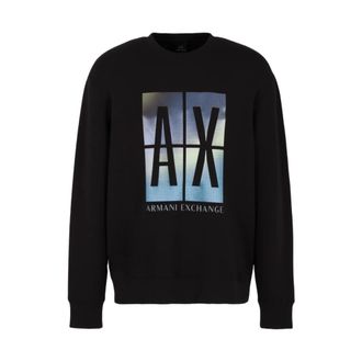 A|X Armani Exchange Abstract Print Jersey Sweatshirt - - Sweatshirts & Hoodies - Herren - Schwarzk - S