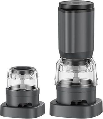 Generic Moulin &agrave; poivre &eacute;lectrique rechargeable avec grossi&egrave;ret&eacute; r&eacute;glable, batterie 1300 mAh, chargement USB, fonctionnement &agrave; un seul bouton pour moudre sans