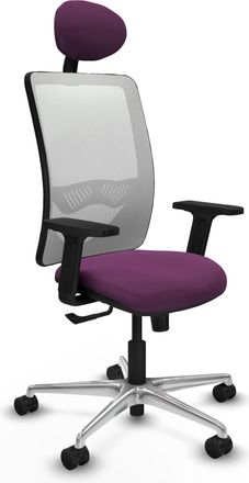 Piqueras y Crespo Schreibtischstuhl Zulema mit 2D-Armen, h&ouml;henverstellbarer Lendenwirbelst&uuml;tze und festem Kopfteil, ausgestattet mit Sincro 3 Positionen und Schneidesch