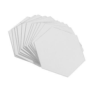 Garneck 12st&uuml;cke Sechseckige Acrylspiegel-wandaufkleber Selbstklebend F&uuml;r Heimdekoration DIY Spiegel Wandaufkleber Silber