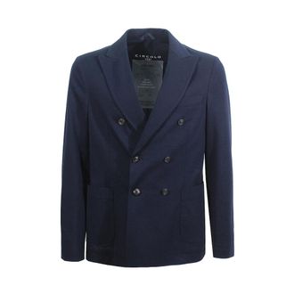 Circolo 1901 Homme, Vestes, Bleu, Taille: M Veste &agrave; Revers Blue Peak