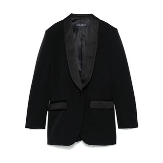 Dolce & Gabbana Schwarze Jacke Oberbekleidung Eleganter Stil - - Jackets - Damen - Schwarzk - L